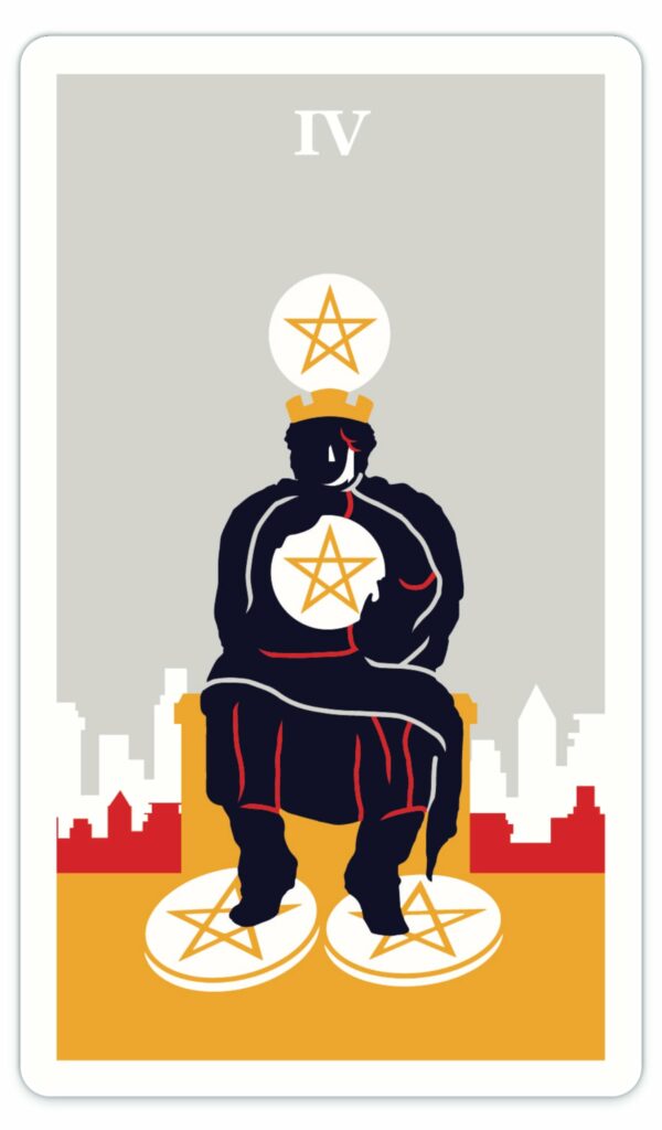 The Four Of Pentacles Tarot Card Meaning Modern Way Tarot™